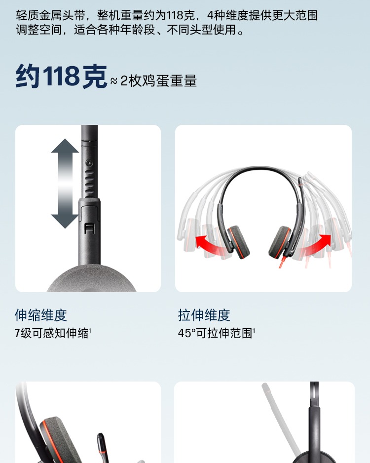 POLY C3210 单耳头戴式话务耳机 (8X214AA) - 中国惠普官方商城