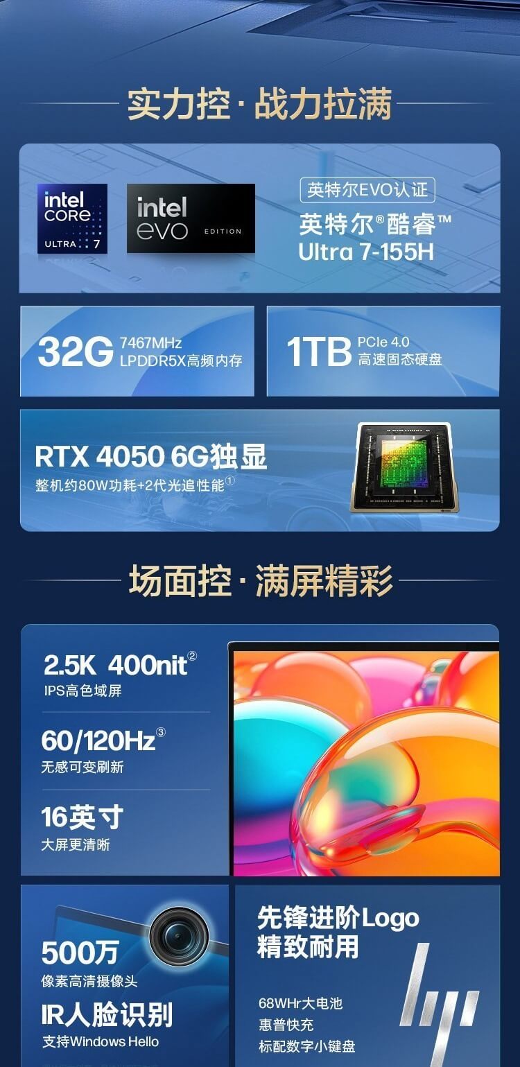 惠普 Hp 星 Book Pro 16 16英寸笔记本电脑 16 Ab1043tx 银色 16英寸 A1xe9pa 中国惠普官方商城