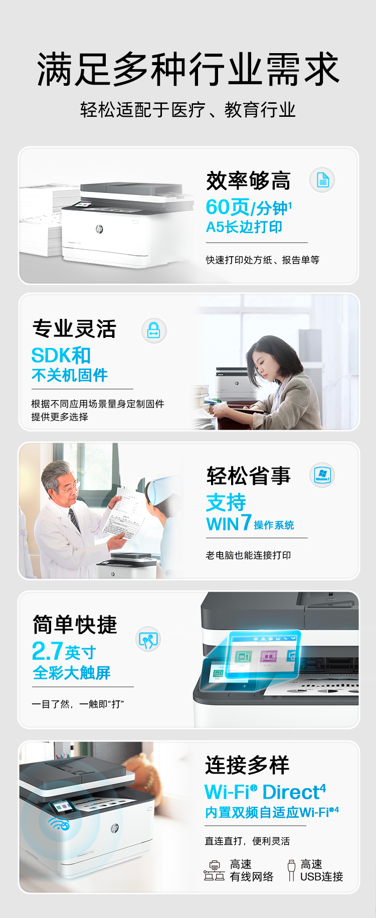 惠普 (HP) LaserJet Pro MFP 3104fdw 激光多功能一体机 - (3G636A) - 中国惠普官方商城