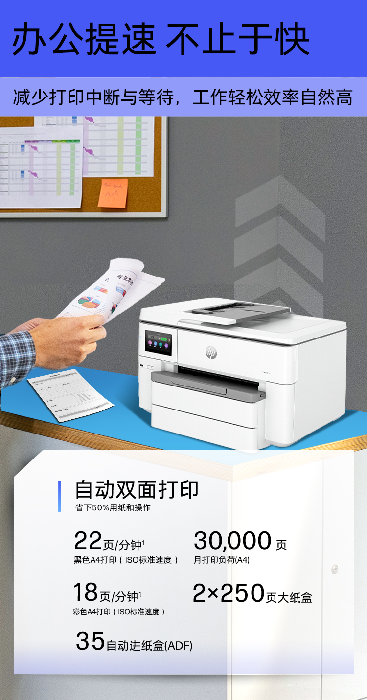 惠普 (HP) OfficeJet Pro 9730 宽幅一体打印机 - (537P5C) - 中国惠普官方商城