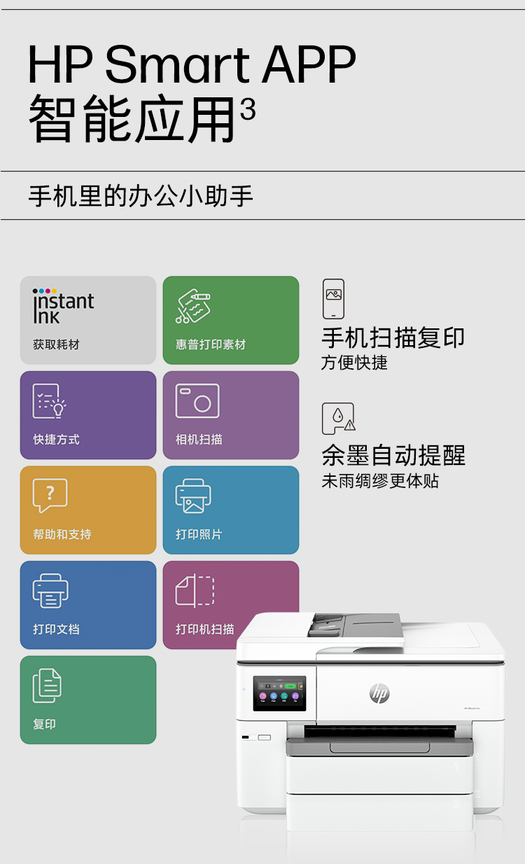 惠普 (HP) OfficeJet Pro 9730 宽幅一体打印机 - (537P5C) - 中国惠普官方商城