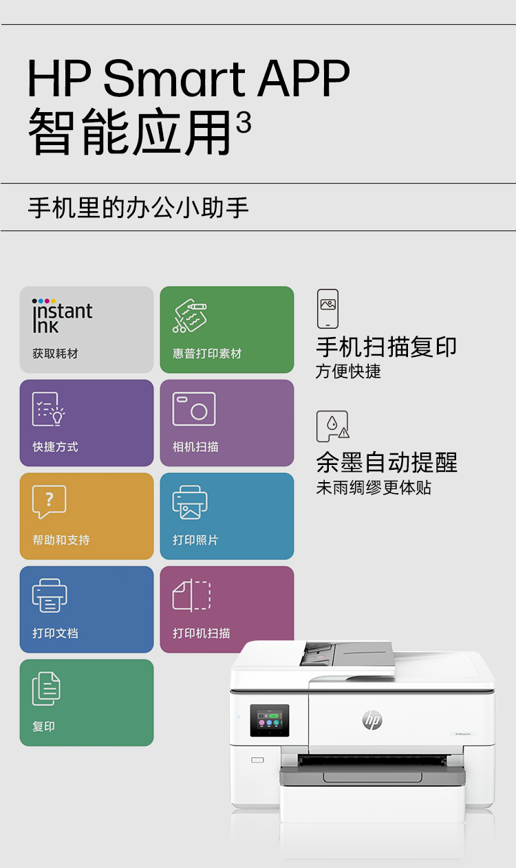 惠普 (HP) OfficeJet Pro 9720 宽幅一体打印机 - (53N94C) - 中国惠普官方商城