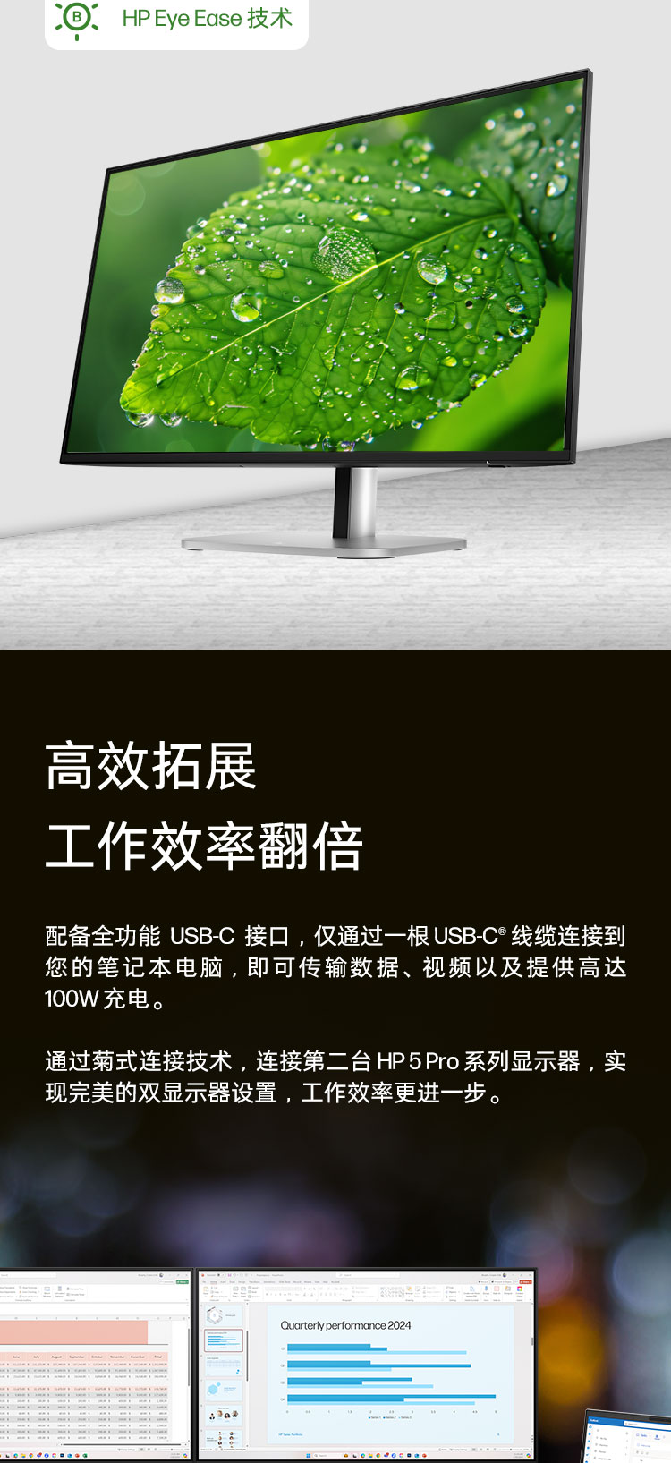 惠普 (HP) Series 5 Pro 27 英寸 QHD USB-C 显示器 - 527pu - 27" (9E0G5AA) - 中国惠普官方商城