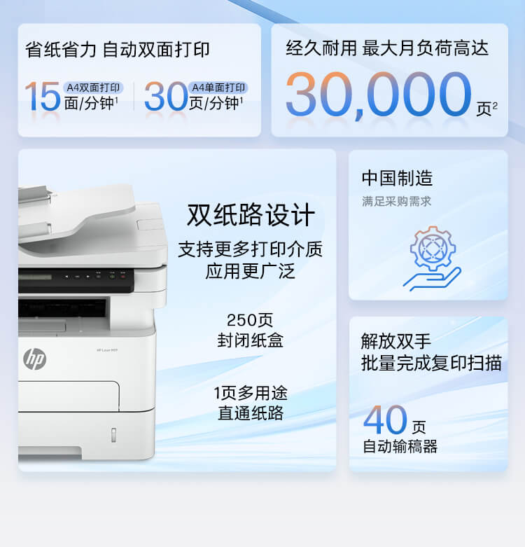 惠普 (HP) MFP 323sdn 激光多功能一体机 - (A58WJA) - 中国惠普官方商城