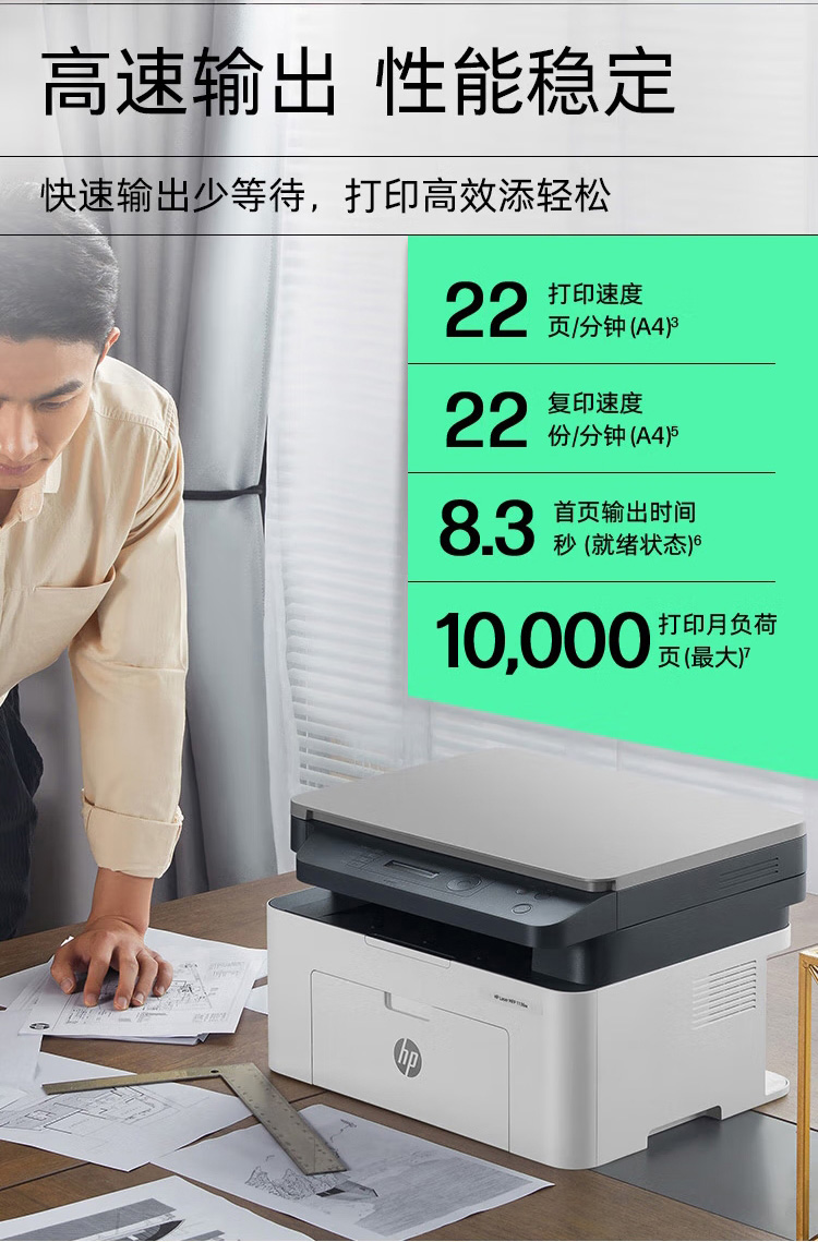 惠普 (HP) Laser MFP 1136w 激光多功能一体打印机 - (715A1A) - 中国惠普官方商城